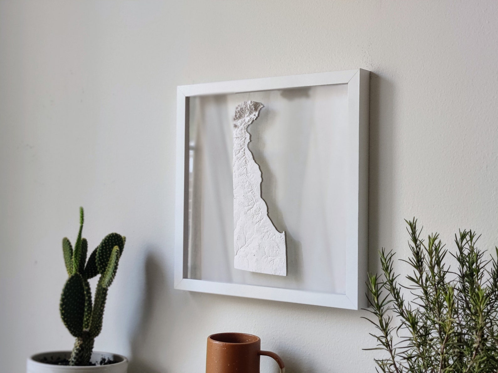 Delaware 3D Topographic Map | 3D State Map of Delaware Wall Art | 3D ...