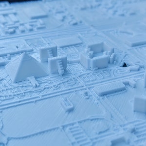 Las Vegas 3D City Map | 3D Skyline Wall Art Las Vegas Nevada Buildings ...