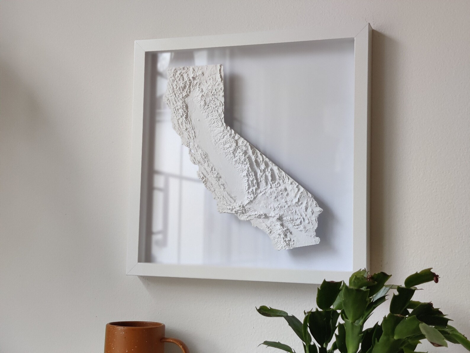 California 3D Topographic Map | 3D State Map of California Wall Art ...