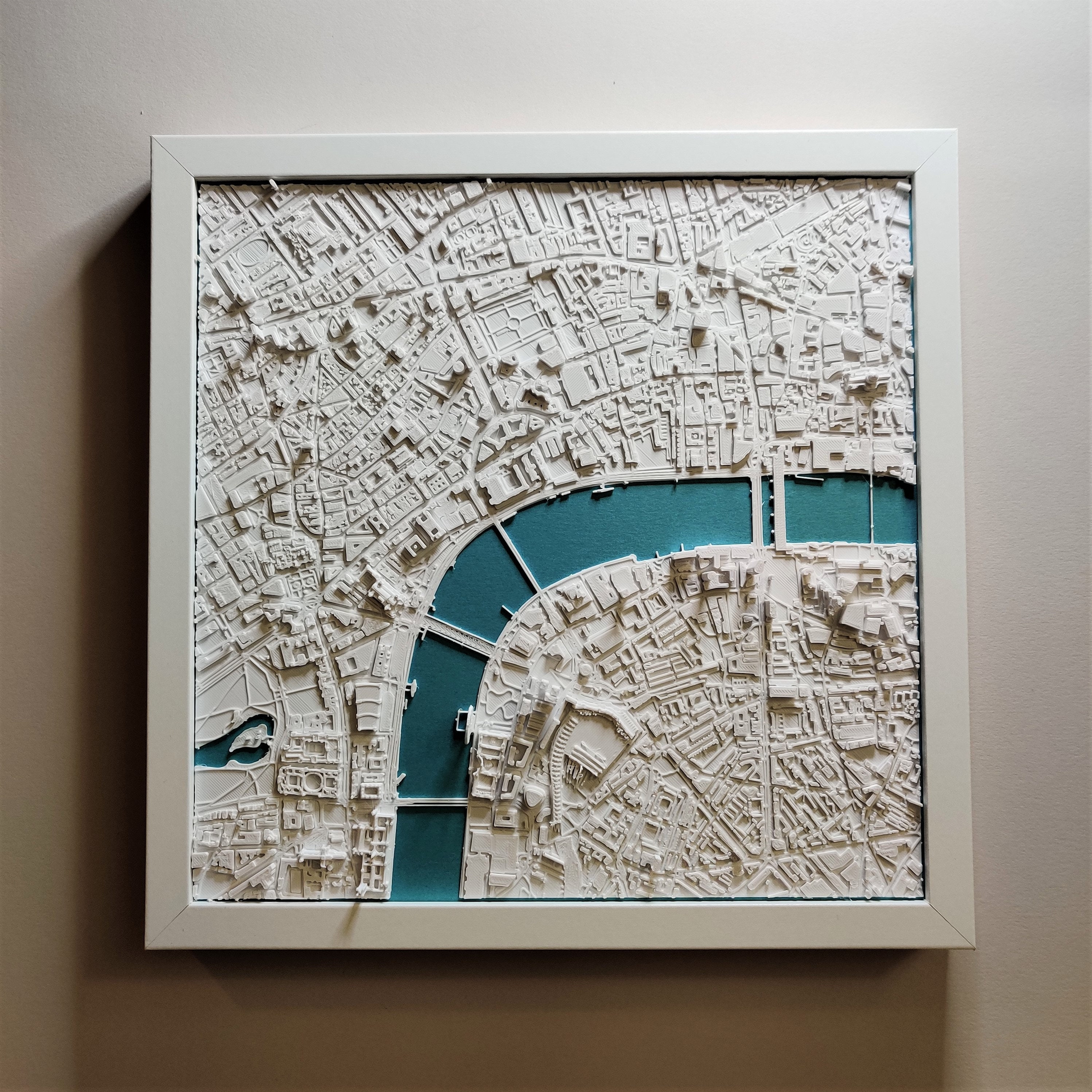 London UK 3D City Map 3D Buildings and Streets Wall Decor - Etsy UK