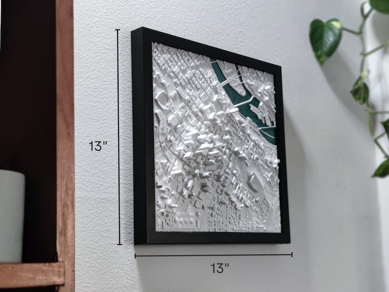 Minneapolis 3D City Map Wall Art of the Minneapolis Skyline - Etsy