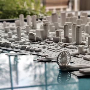 London UK 3D City Map | 3D Buildings and Streets Wall Decor | London ...