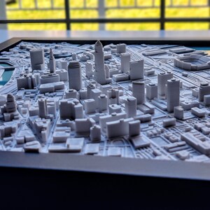 Cleveland 3D City Map | Wall Art of the Cleveland Skyline | 3D City ...