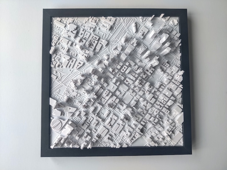 Los Angeles 3D City Map 3D LA Wall Art Los Angeles - Etsy