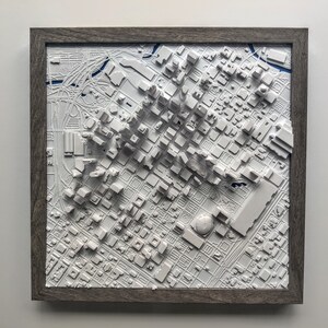 Houston 3D City Map | 3D Printed Framed Wall Art | Houston Skyline ...