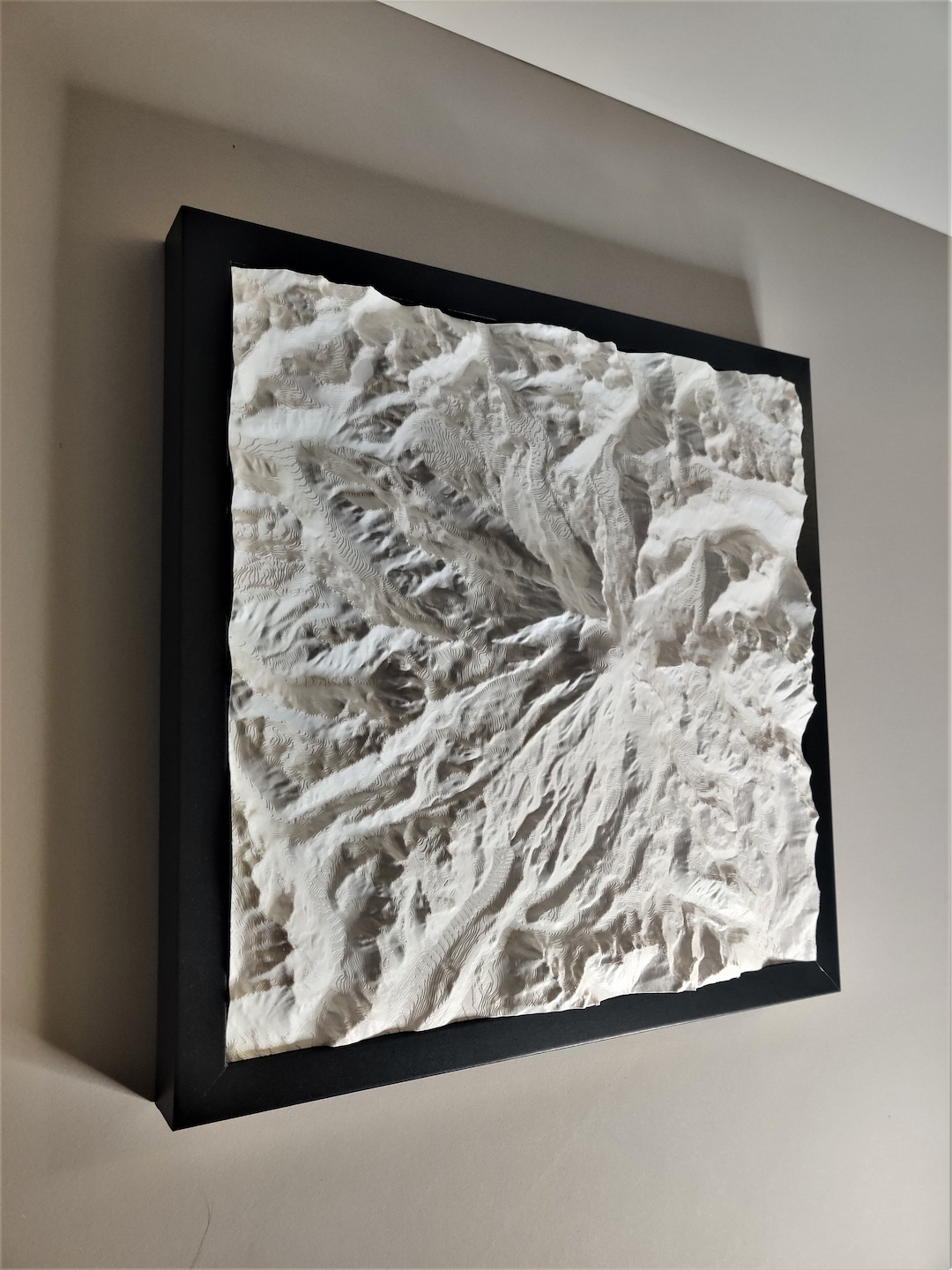 Mount Rainier National Park 3D Map Topographic Wall Art Mt Rainier ...