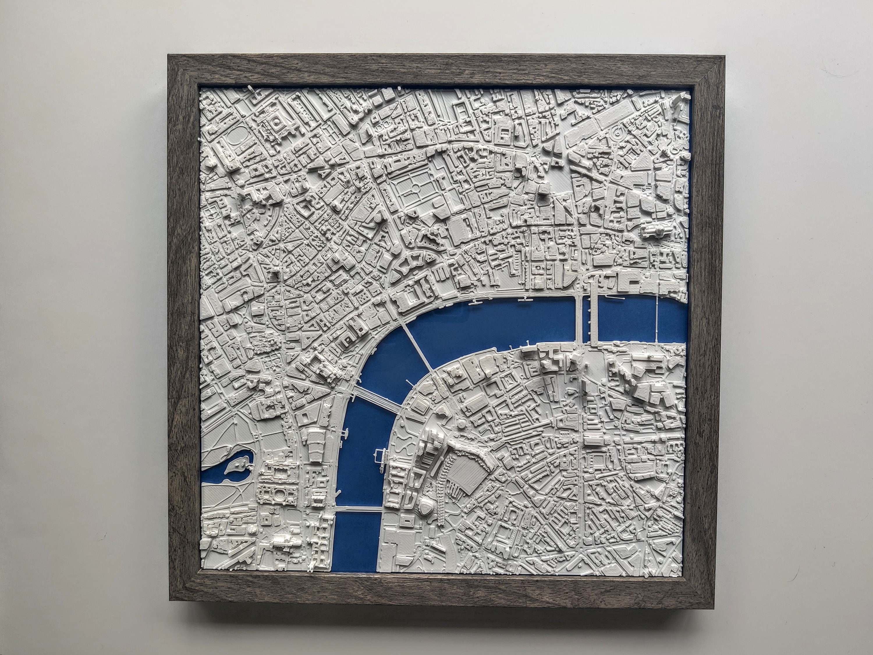 London UK 3D City Map | 3D Buildings and Streets Wall Decor | London ...