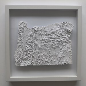 Oregon 3D Topographic Map | 3D State Map of Oregon Wall Art | 3D ...