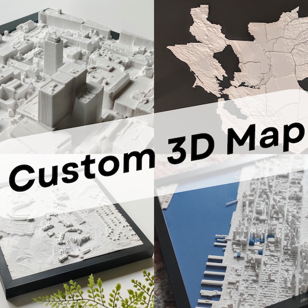 Custom 3d Map - Etsy