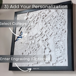 3D College Campus Map Personalized College Graduation Gift - Etsy