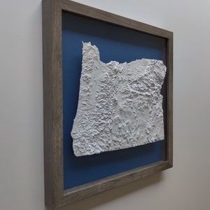 Oregon 3D Topographic Map | 3D State Map of Oregon Wall Art | 3D ...