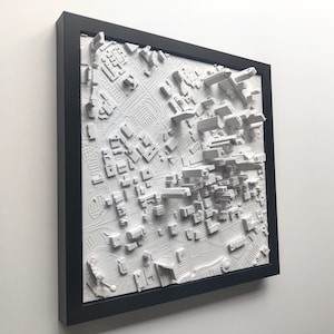 Dallas 3D City Map | 3D Printed Buildings Wall Decor | Dallas Texas ...