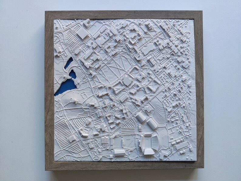 Tech School in Virginia 3D Campus Map Blacksburg VA - Etsy