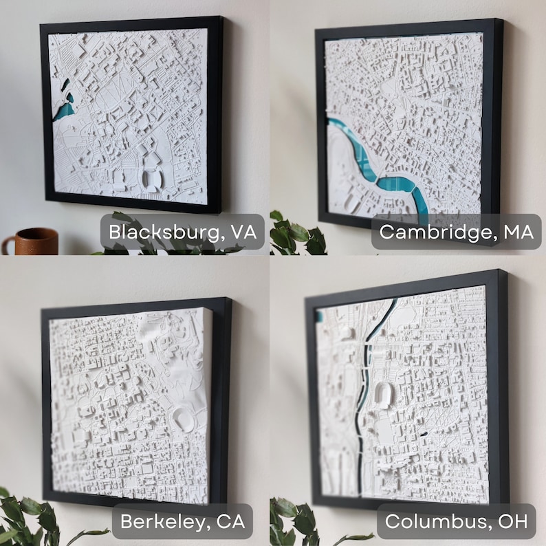 3D College Campus Map Personalized College Graduation Gift - Etsy