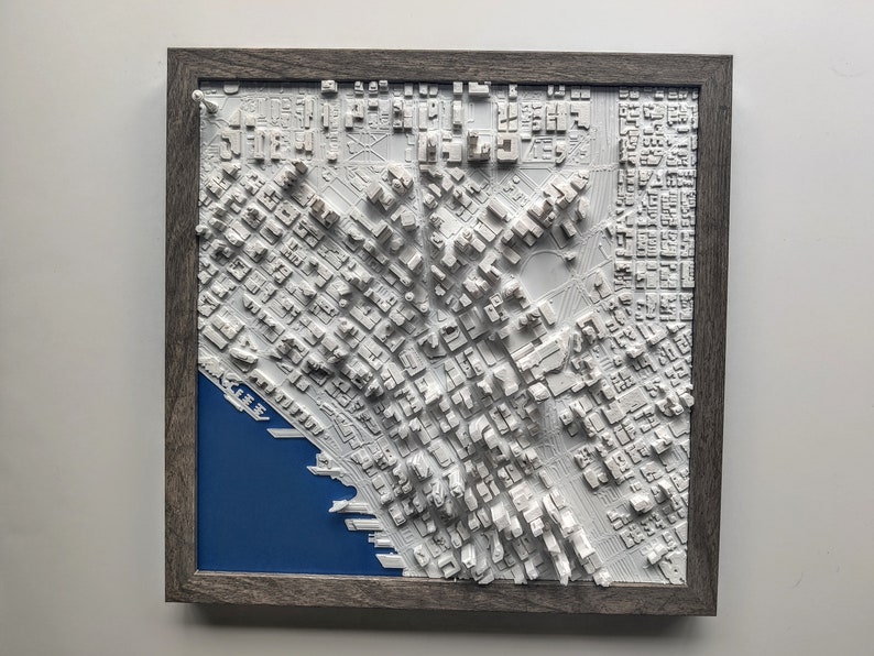 Seattle 3D City Map 3D Printed Buildings Wall Decor - Etsy