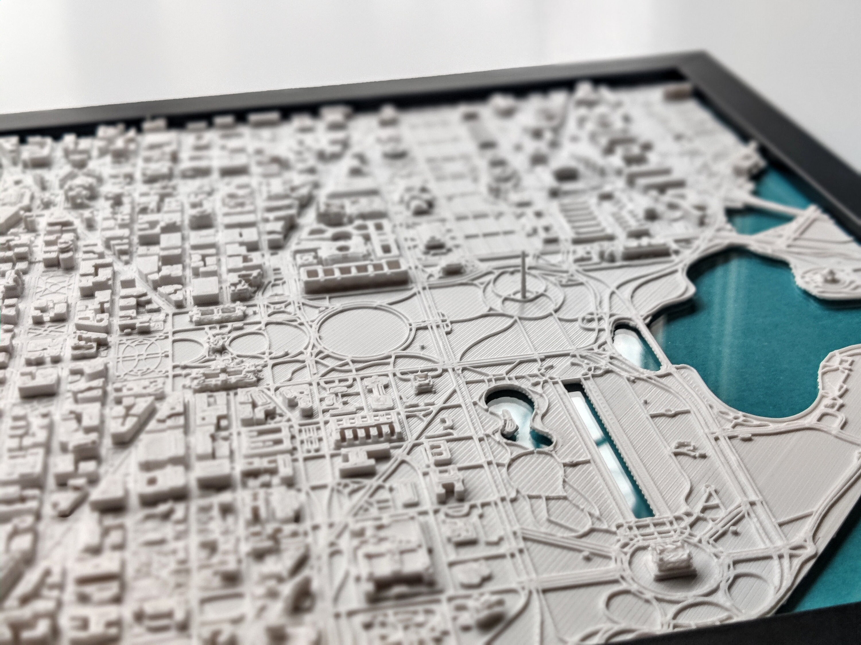 Washington DC 3D City Map west 3D Printed Wall Decor - Etsy