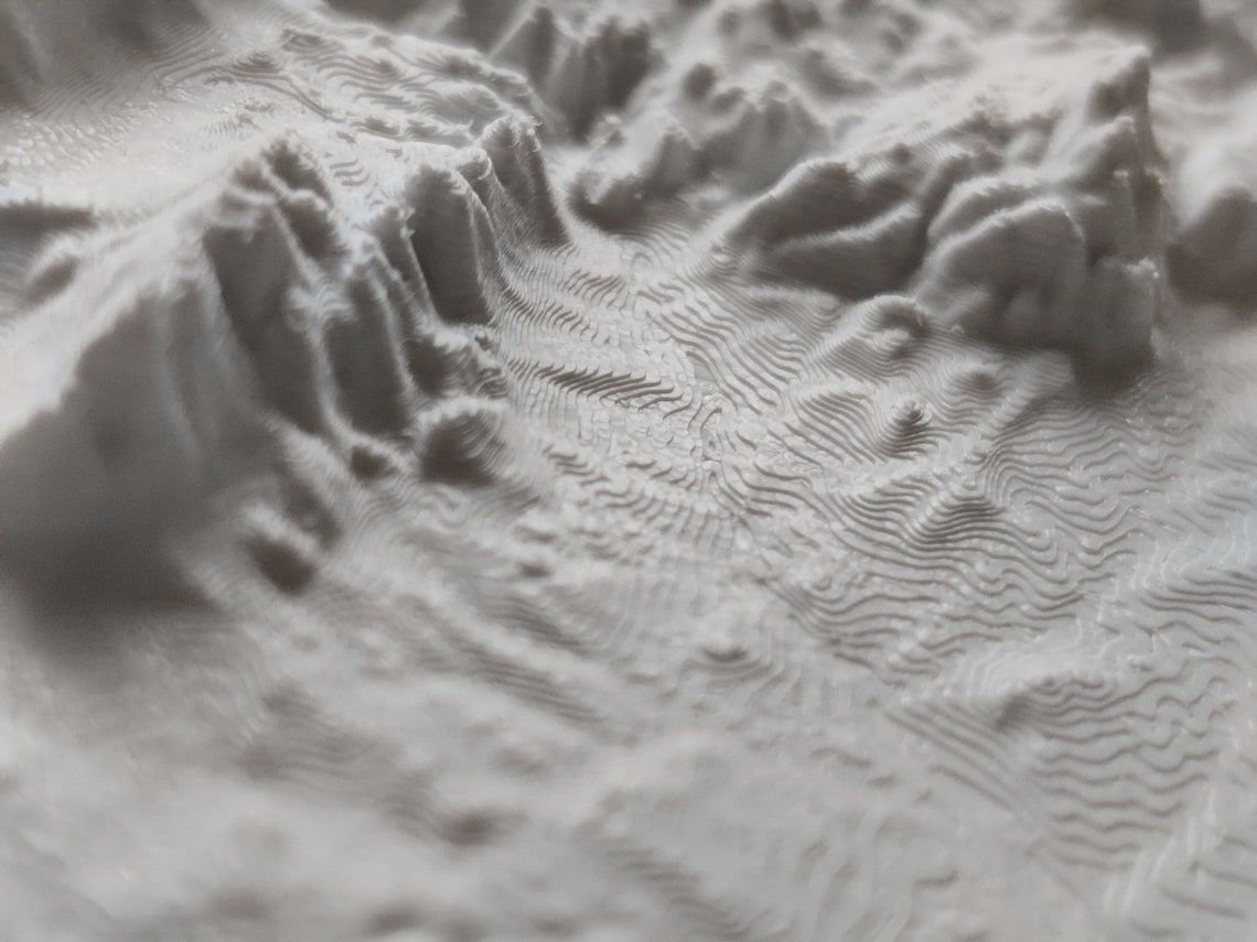 Utah 3D Topographic Map | 3D State Map of Utah Wall Art | 3D Printed ...