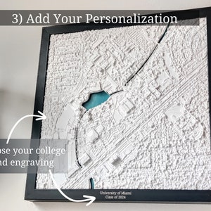 3D College Campus Map | Personalized College Graduation Gift | Any ...