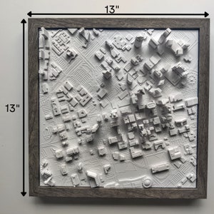 Dallas 3D City Map | 3D Printed Buildings Wall Decor | Dallas Texas ...
