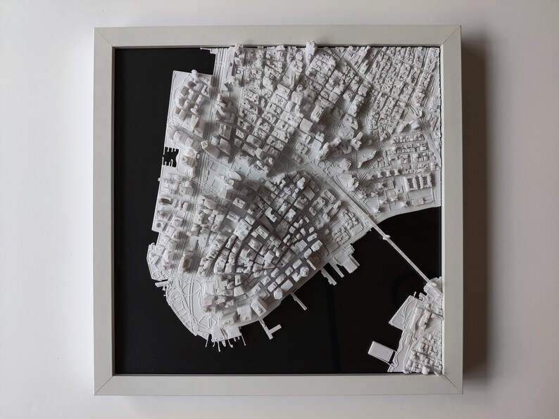 Manhattan NYC 3D City Map Lower Manhattan 3D Street Map - Etsy Canada