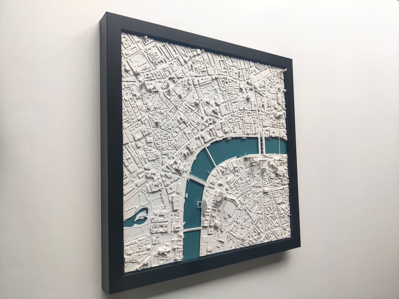 London UK 3D City Map | 3D Buildings and Streets Wall Decor | London ...