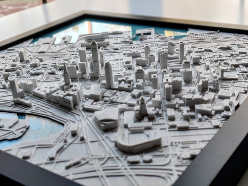 Cleveland 3D City Map | Wall Art of the Cleveland Skyline | 3D City ...