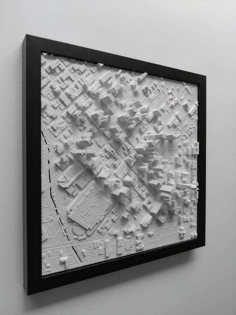Denver Colorado 3D City Print | 3D City Wall Art With 3D Buildings and ...