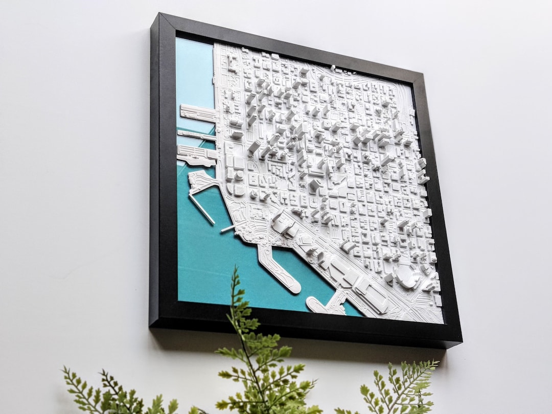 San Diego, CA 3D City Map | 3D San Diego Street Map | 3D Printed San ...