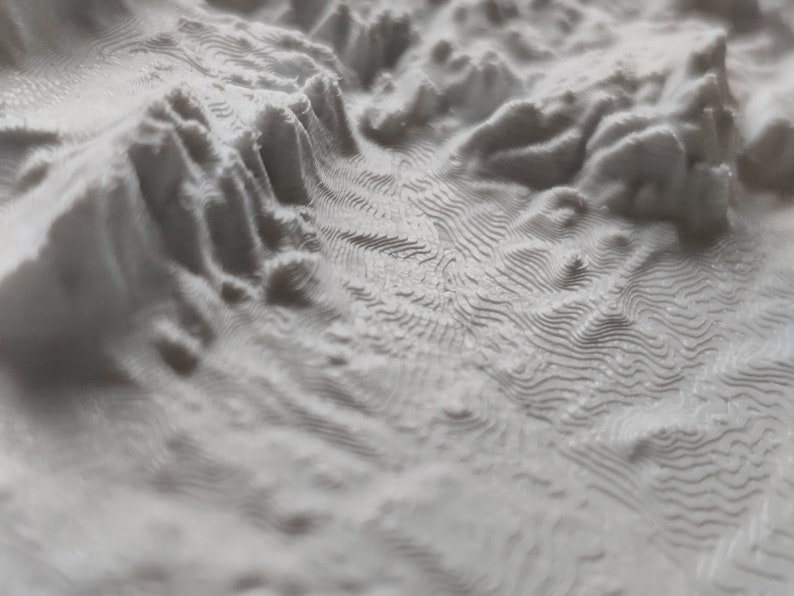 3D State Map Wall Art 3D Printed Terrain and Topography Map - Etsy