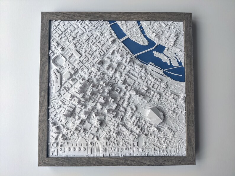 Minneapolis 3D City Map | Wall Art of the Minneapolis Skyline | 3D City ...