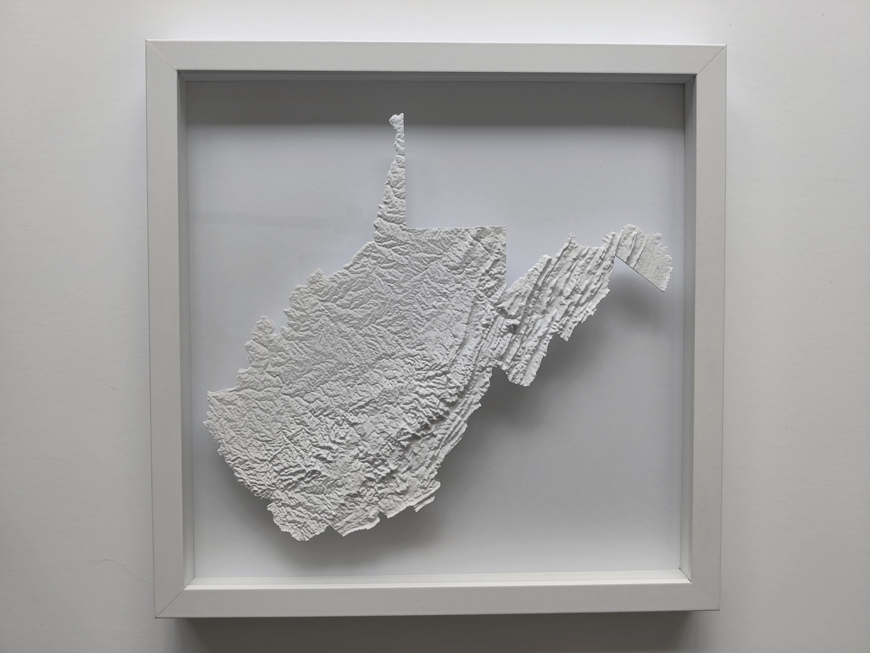 West Virginia 3D Topographic Map | 3D State Map of WV Wall Art | 3D ...