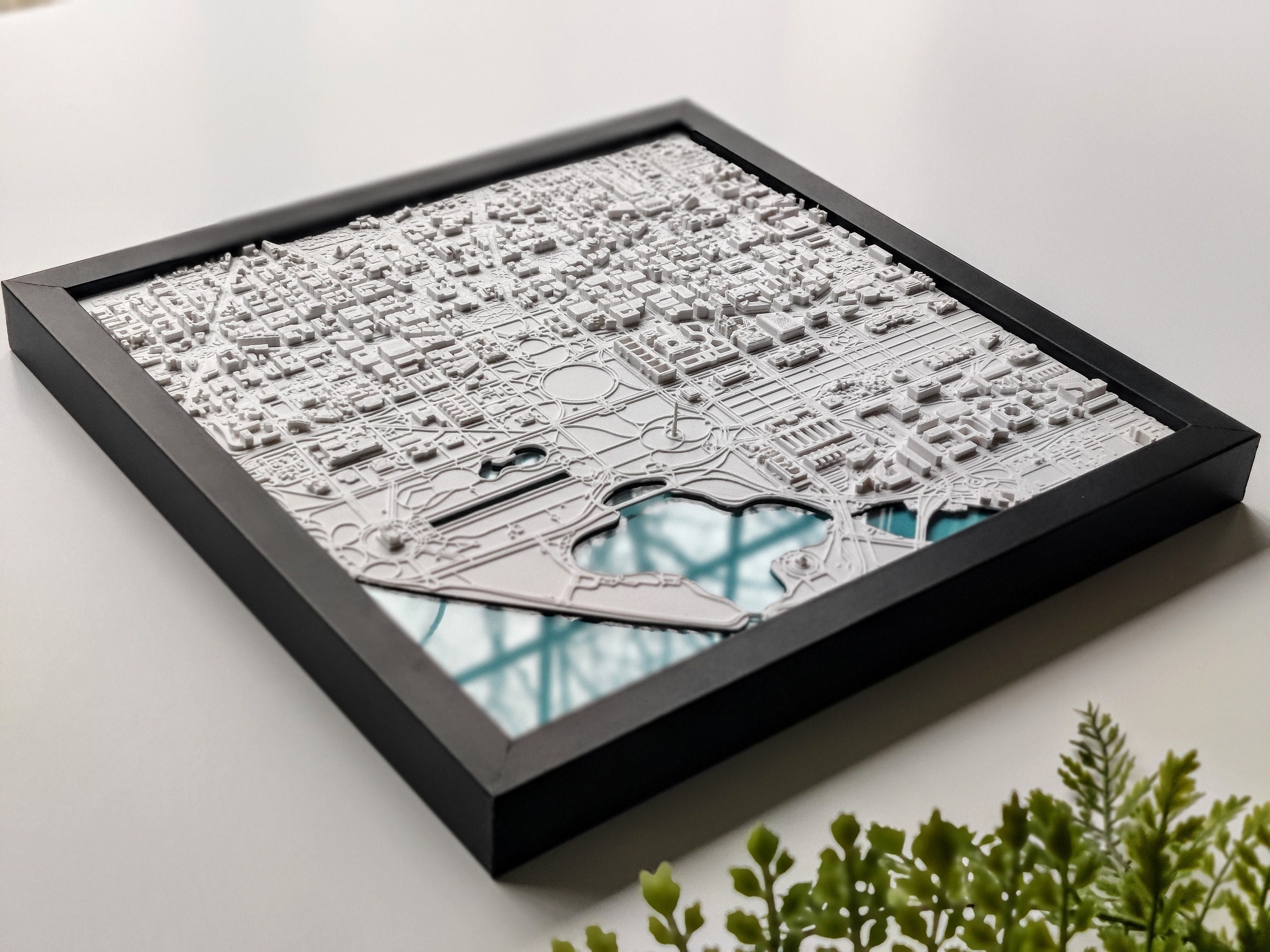 Washington DC 3D City Map (west) | 3D Printed Wall Decor | Washington ...