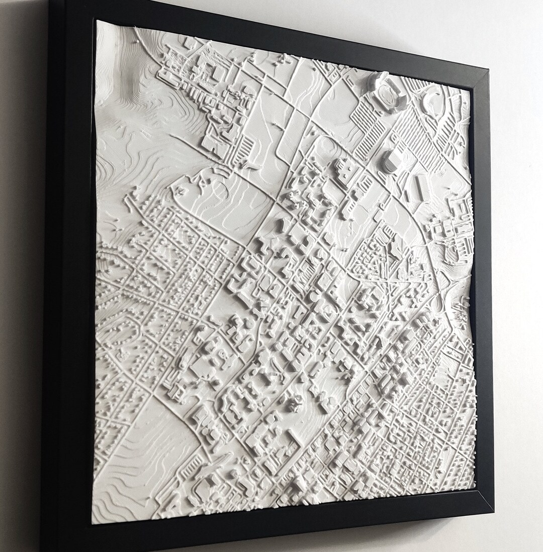State College 3D Campus Map | 3D Printed Graduation Gift for State ...