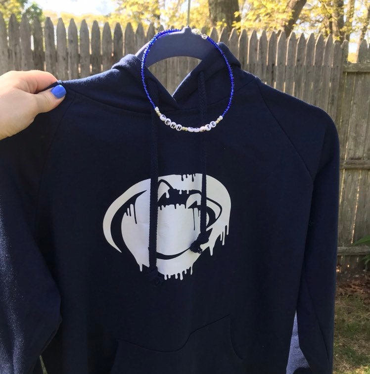 Penn State Dripping Logo Hoodie! PSU Drip Font Hoodie/ Custom Penn ...