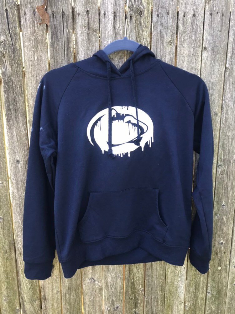 Penn State Dripping Logo Hoodie! PSU Drip Font Hoodie/ Custom Penn ...