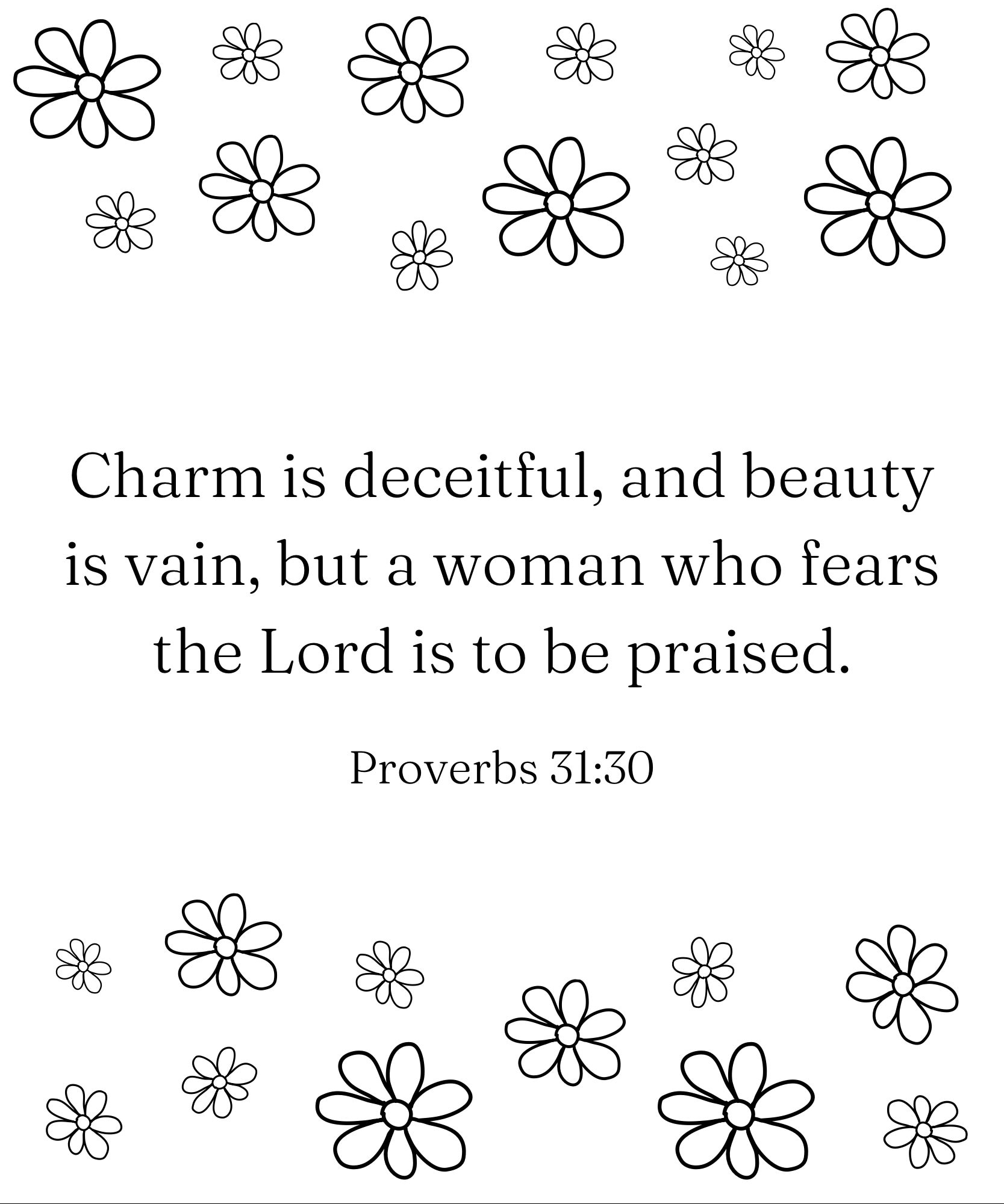Christian Coloring Pages With Bible Verses for Girls, Printable ...