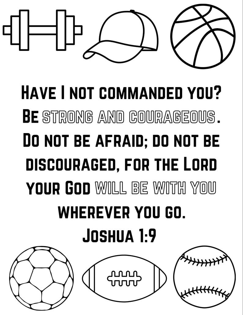 5 Christian Coloring Pages With Bible Verses for Boys | Printable ...