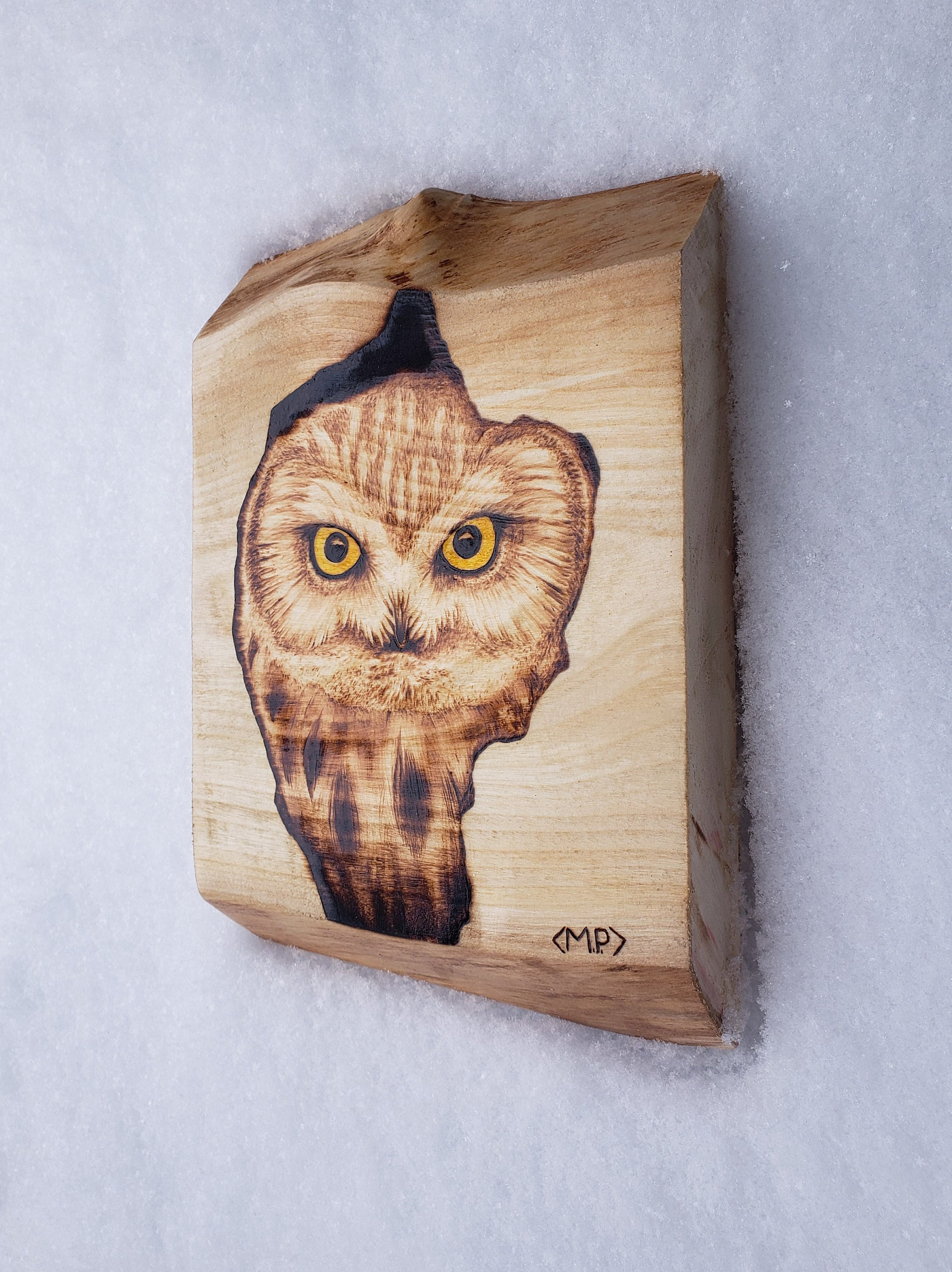 Owl Pyrography/woodburning Art - Etsy