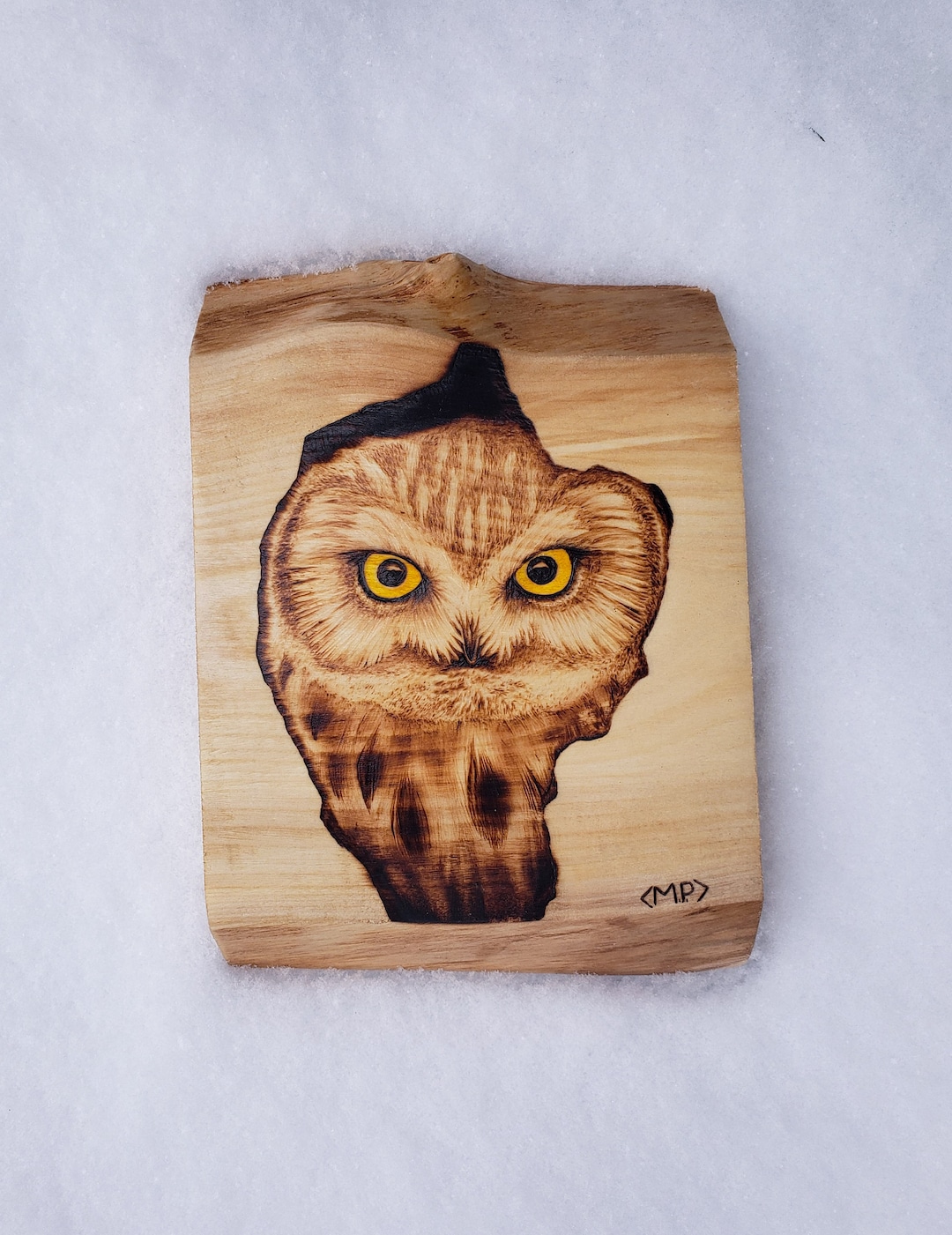 Owl Pyrography/woodburning Art - Etsy