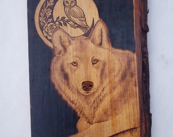 Mexican Grey Wolf Pyrography Pattern Wood Burning Pattern Digital ...