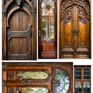 DIGITAL File of Old Fancy Doors for You to Print, PNG and JPG File to ...