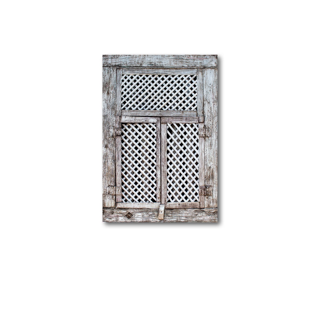 Faux Miniature Rustic Window/printed Window Mounted on Chip Board ...