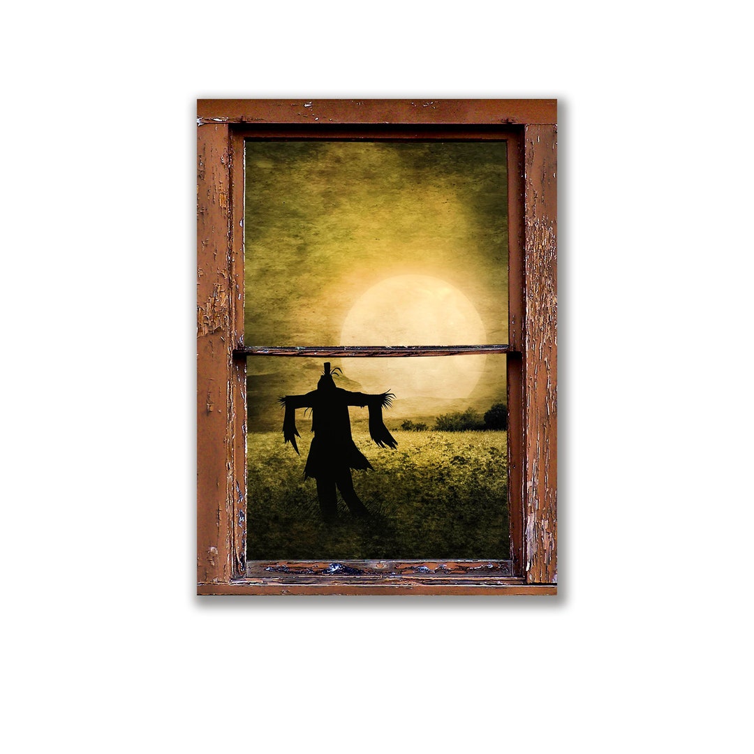 Miniature Scarecrow Faux Window/window Printed on High End Photo Paper ...