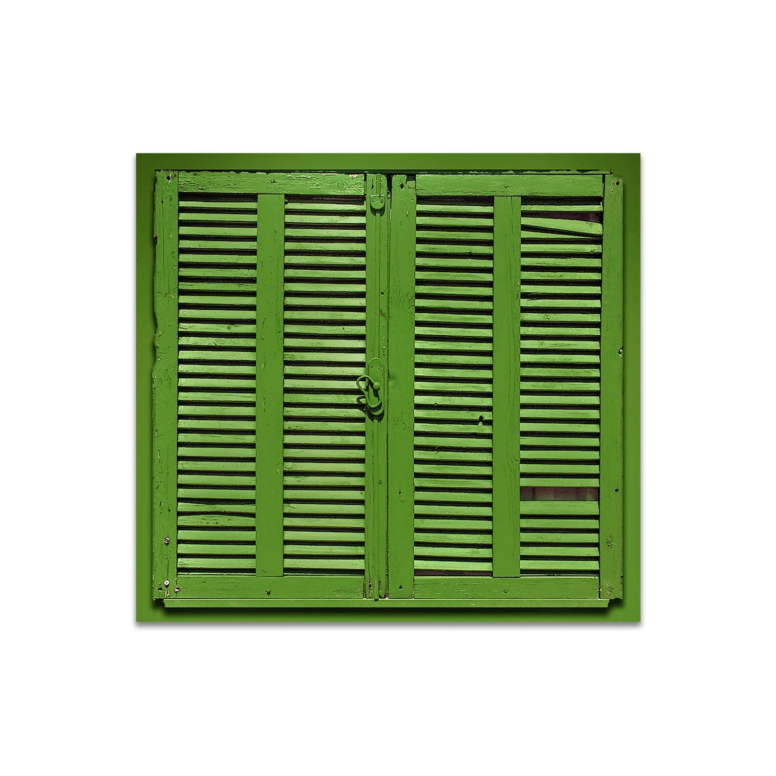 Faux Doll or Fairy House Wood Shutters, Paper Reproduction Mounted on ...