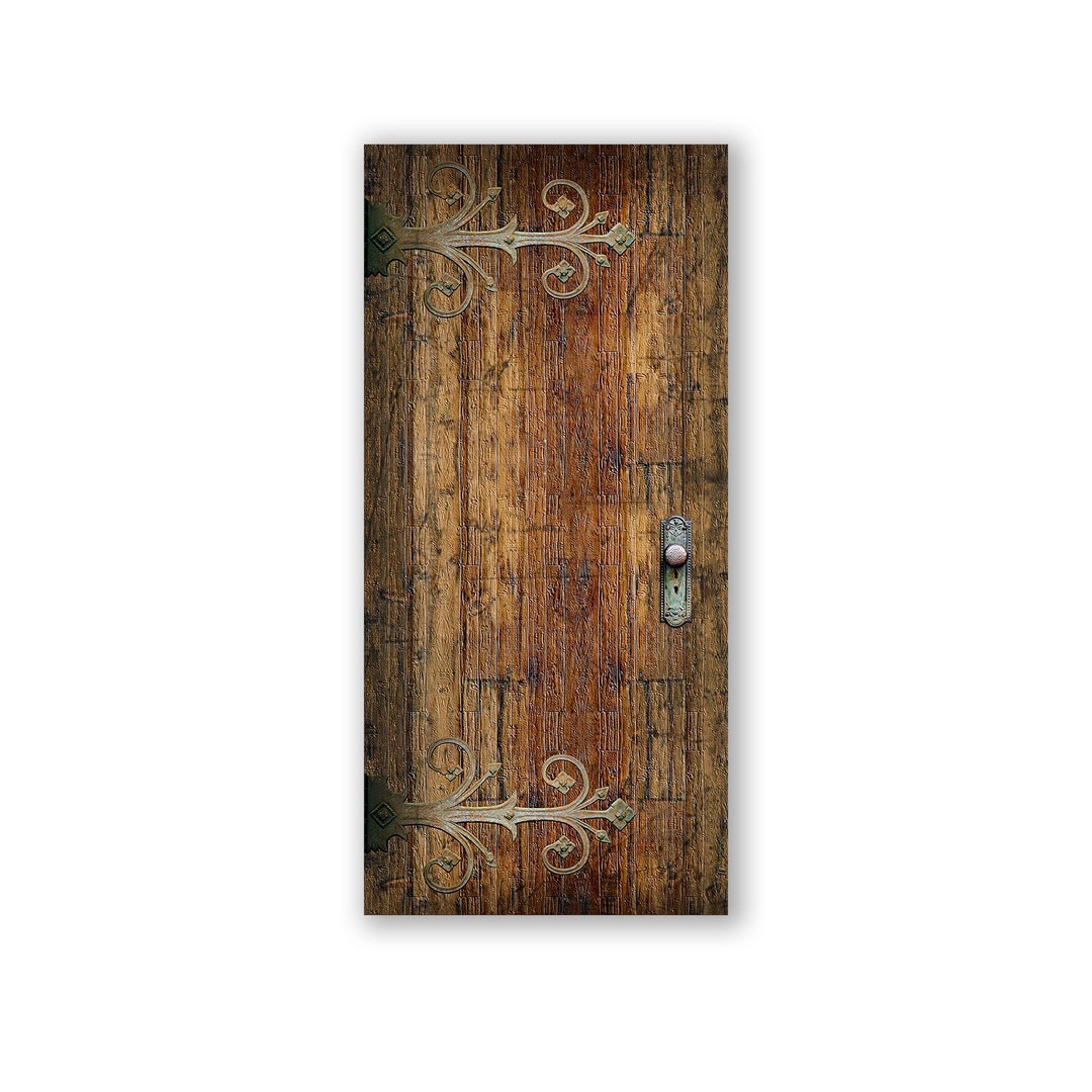 Miniature Faux Rustic Door/door Printed on Paper and Mounted on ...