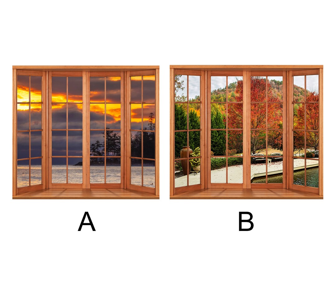 Faux Miniature Doll House Windows, Paper Windows Printed on Paper and ...