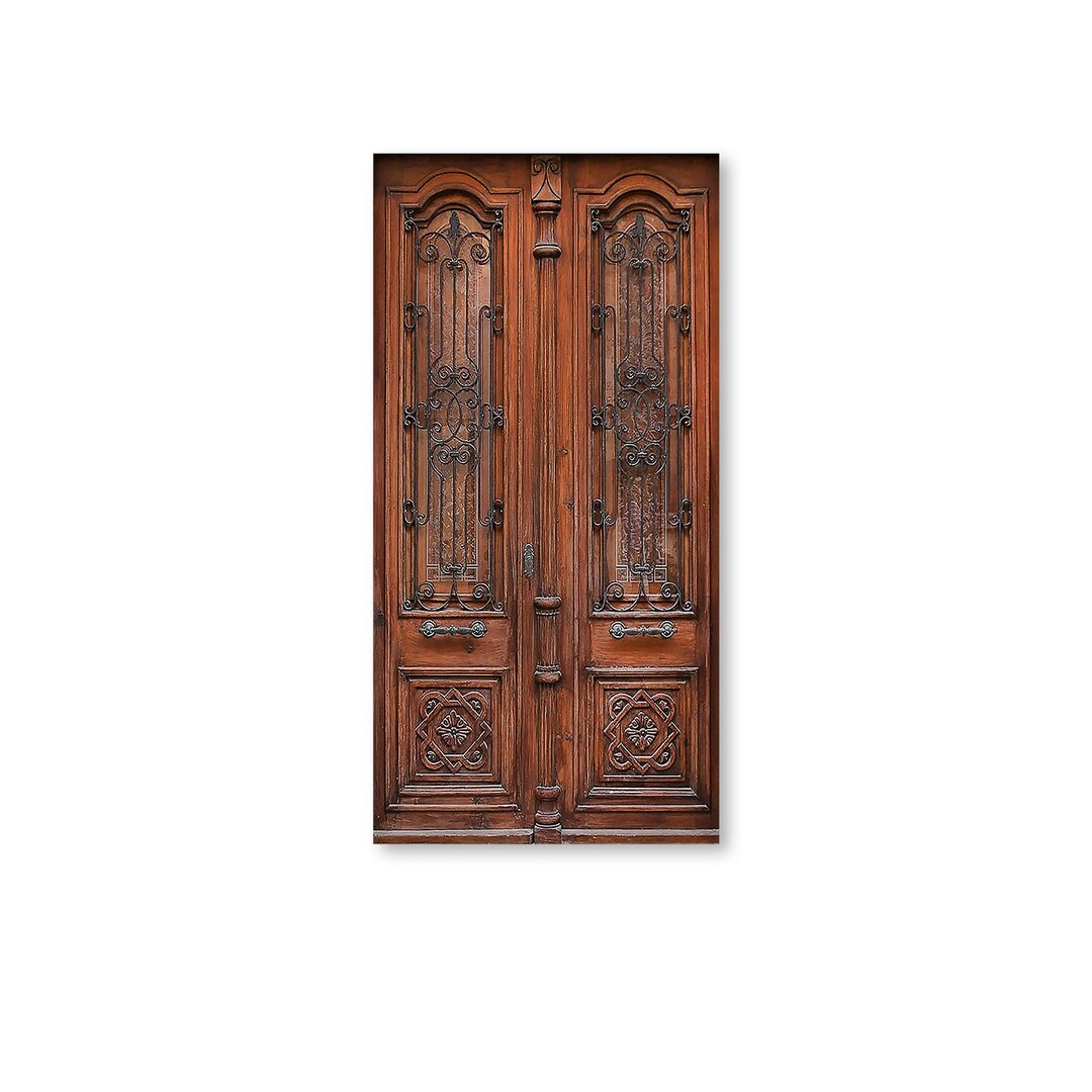 Faux Ornate Miniature Door/door Printed on Paper and Mounted on Chip ...