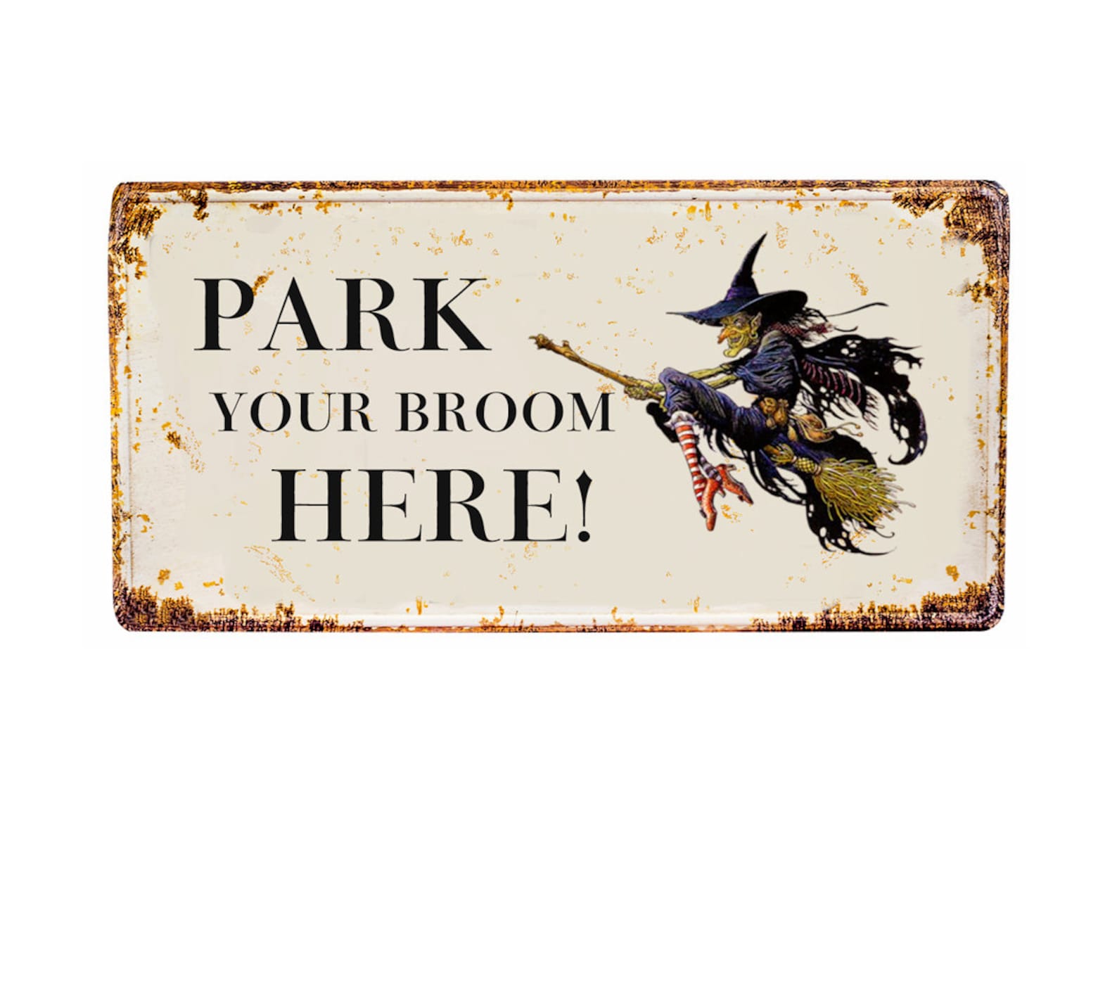 Miniature Witch Sign Park Your Broom Here Sign - Etsy UK
