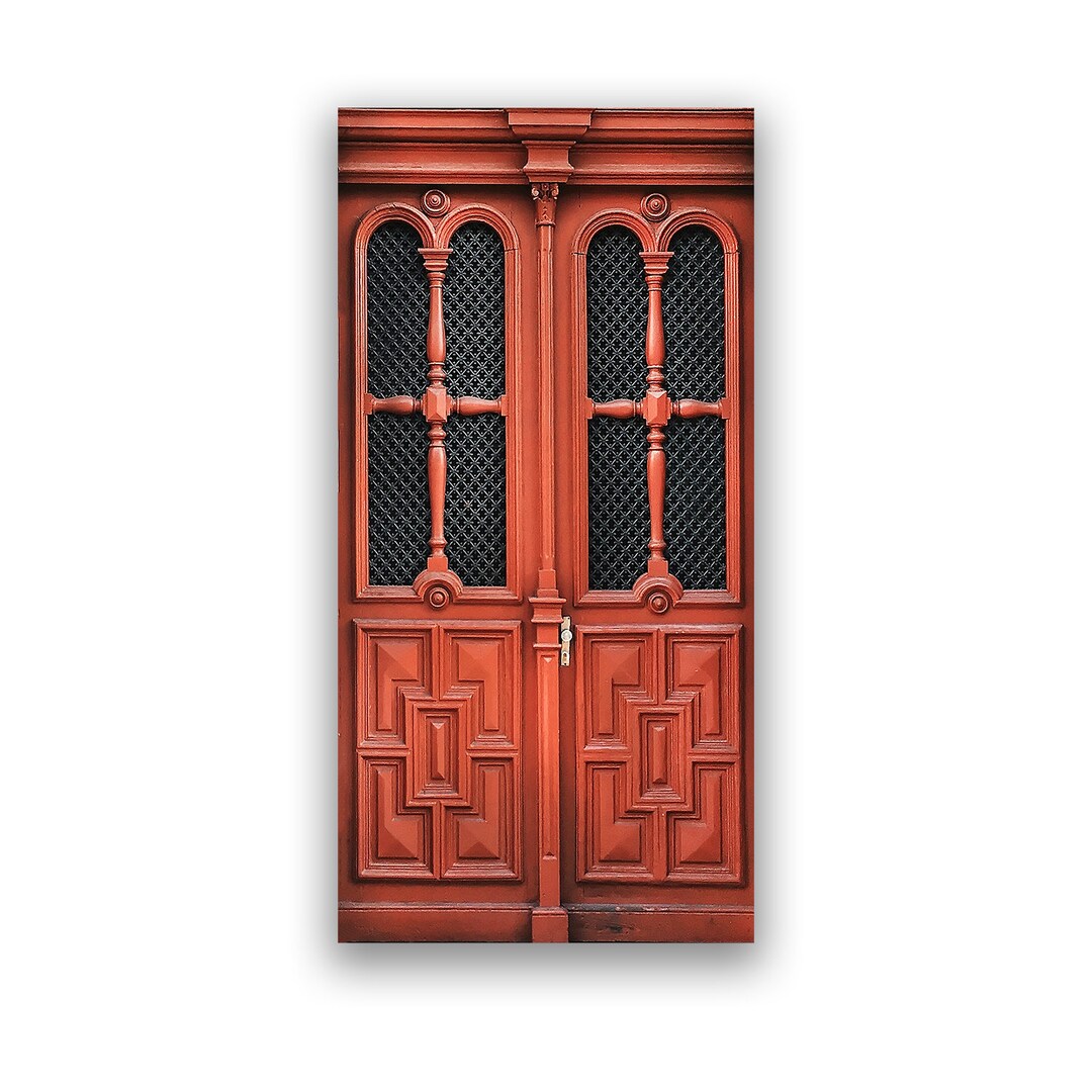 Faux Miniature Double Door/door Printed on Paper and Mounted on ...