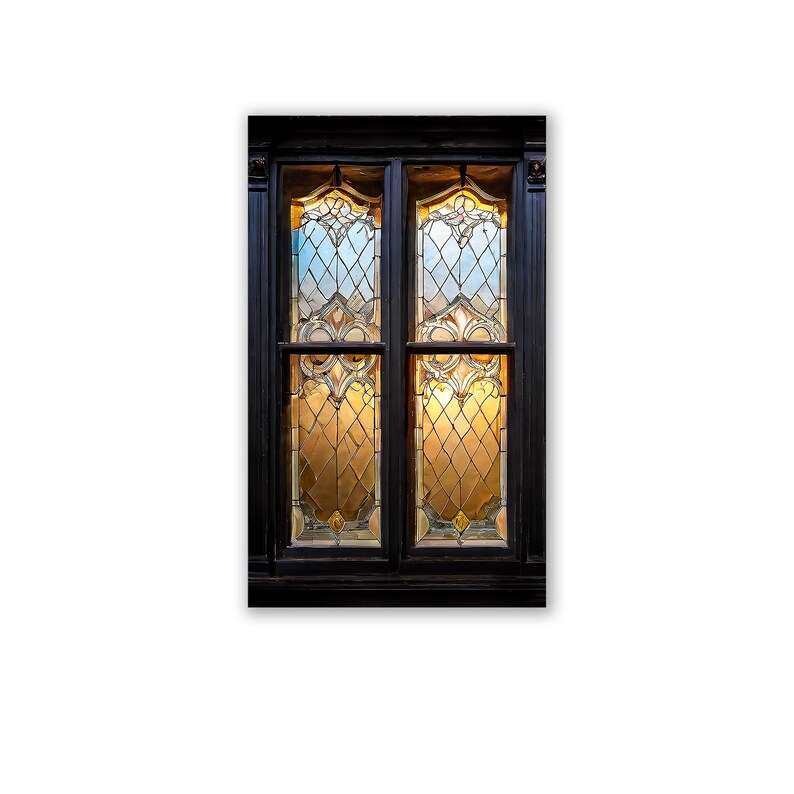 Fake Miniature Stained Glass Window/printed Windows/chipboard Windows ...